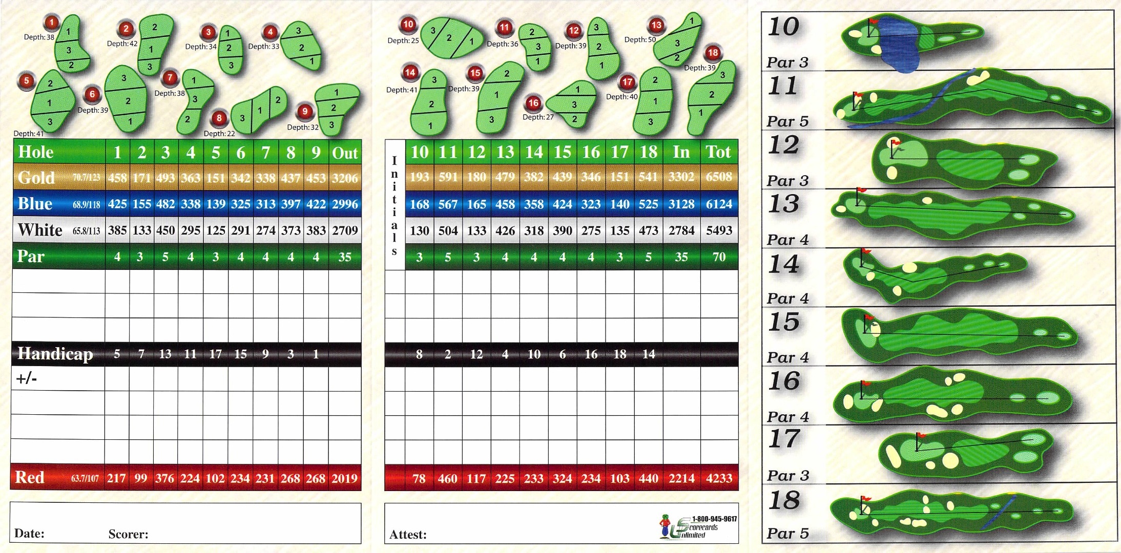 Scorecard - EagleSticks Golf Club